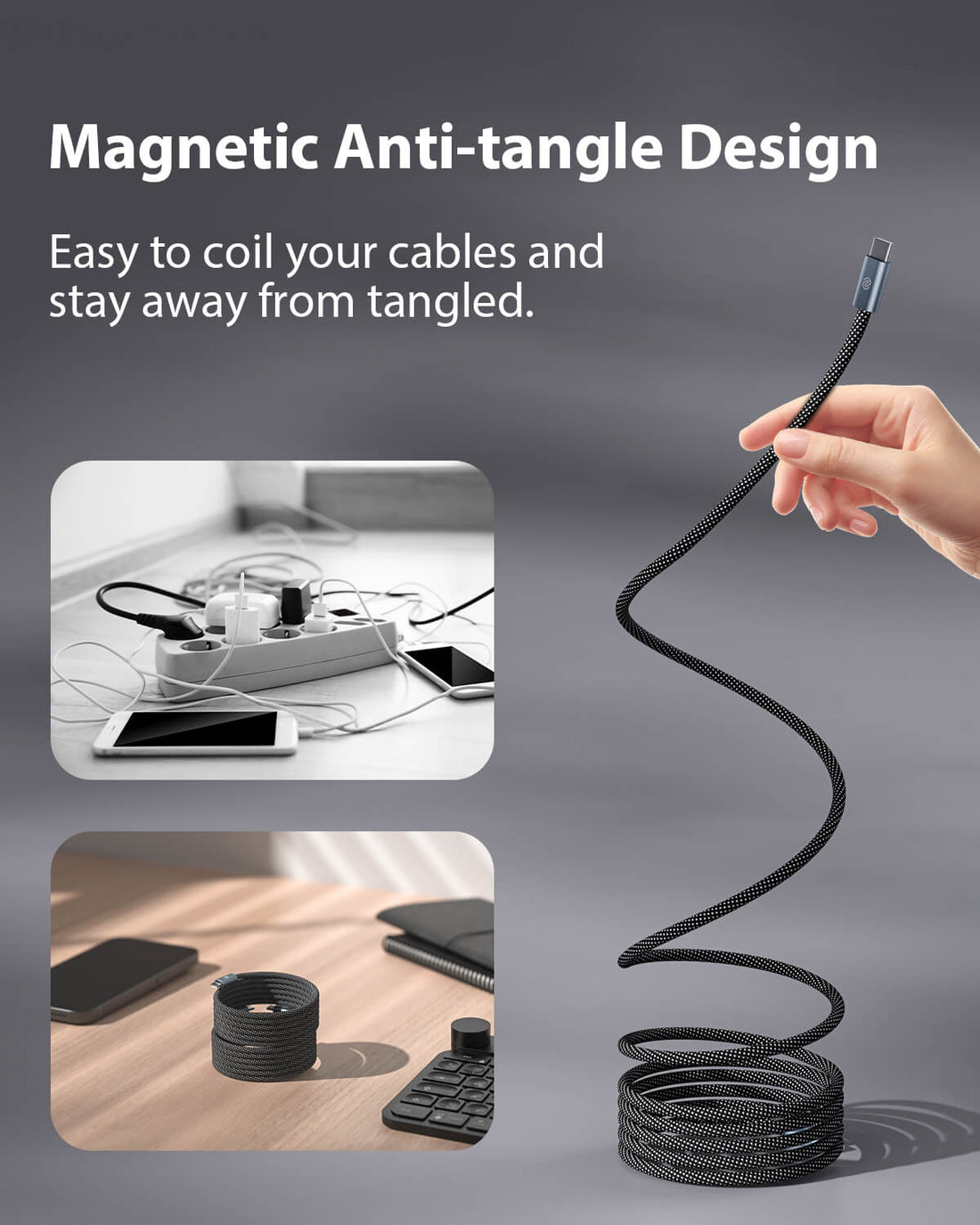 SKEGIC - Magcable | Magnetic USB-C to USB-C Cable 100W
